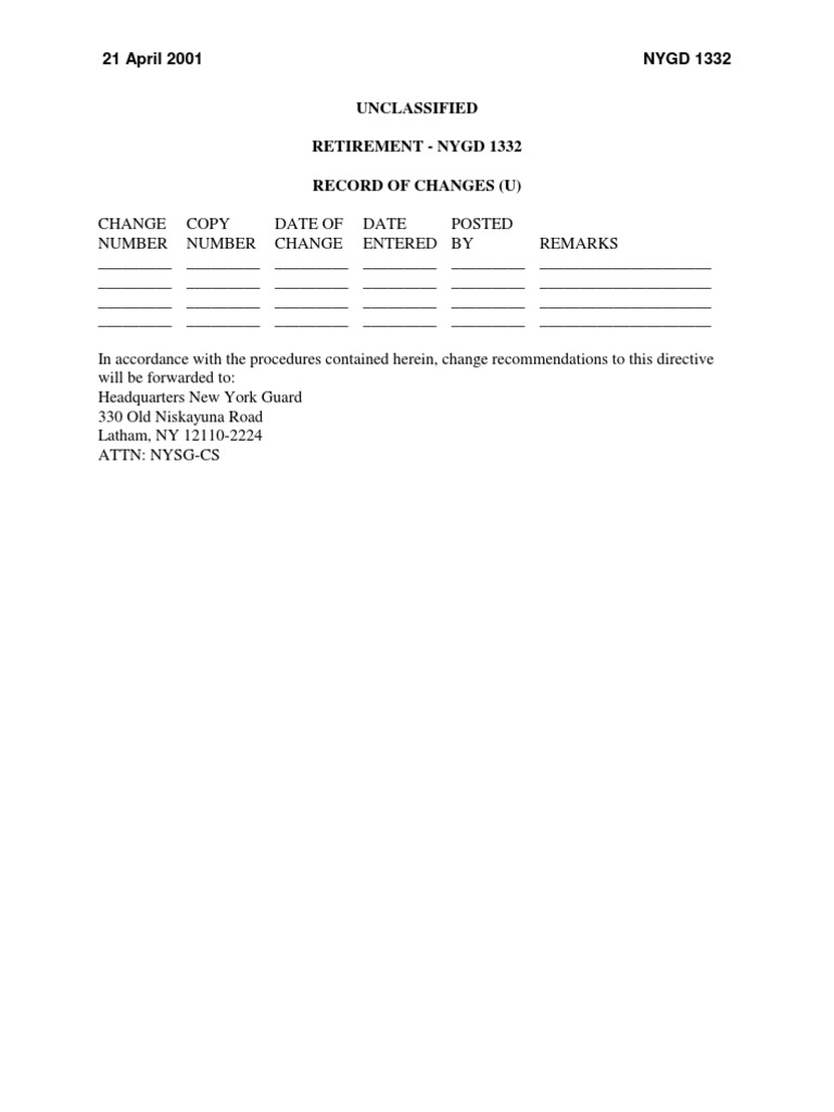 21 April 2001 Nygd 1332 | PDF | Officer (Armed Forces) | Military Science