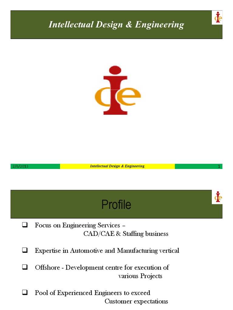1 Intellectual Design & Engineering | PDF | Industries | Production And ...