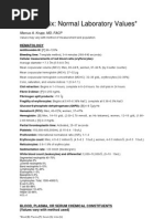 USMLE Reference Lab Values | PDF | White Blood Cell | Blood Plasma