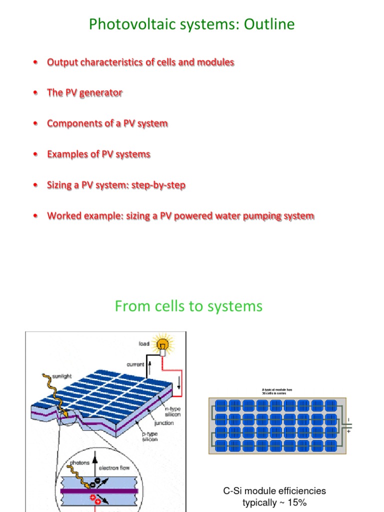 Photovoltaic Systems: Outline | PDF | Photovoltaic System | Photovoltaics