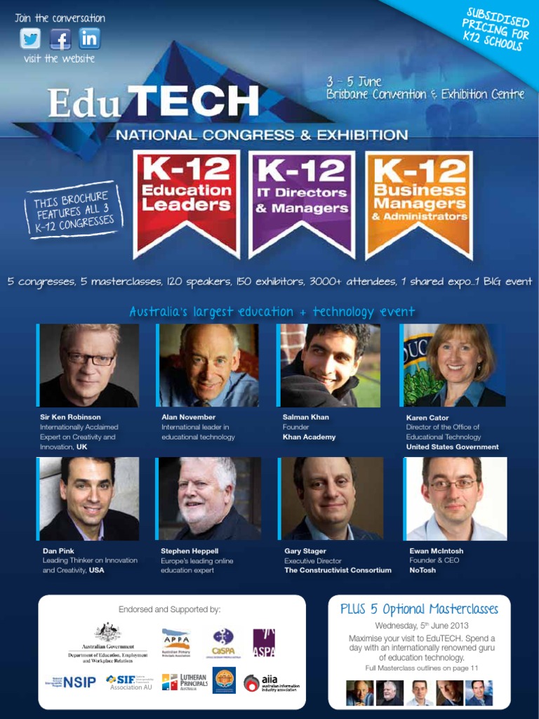EduTECH K-12 2013 Brochure | Download Free PDF | Educational Technology ...