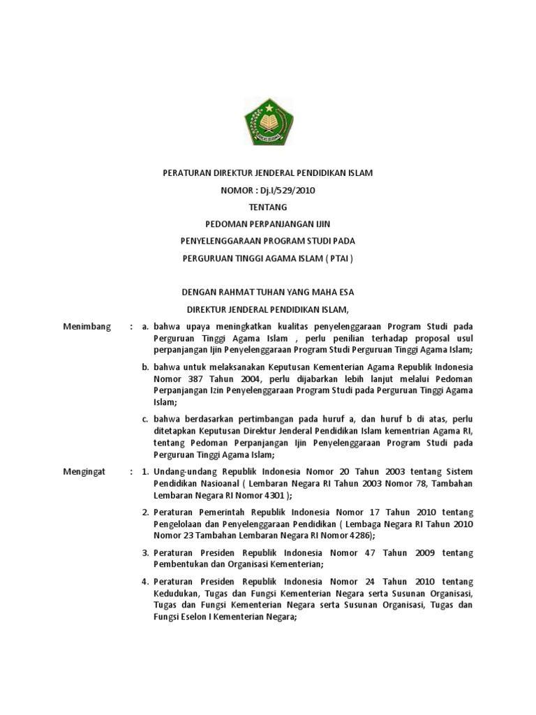 Proposal Perpanjangan Ijin Prodi Terbaru | PDF