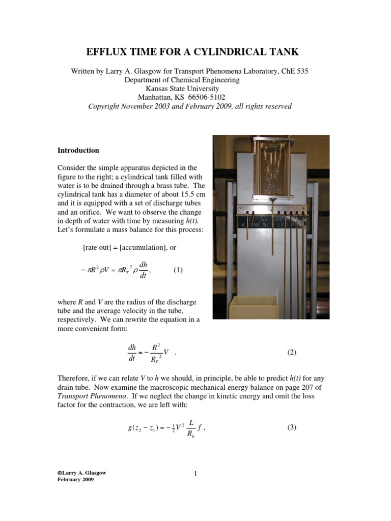 Series 1 - Efflux Time | PDF | Reynolds Number | Materials Science