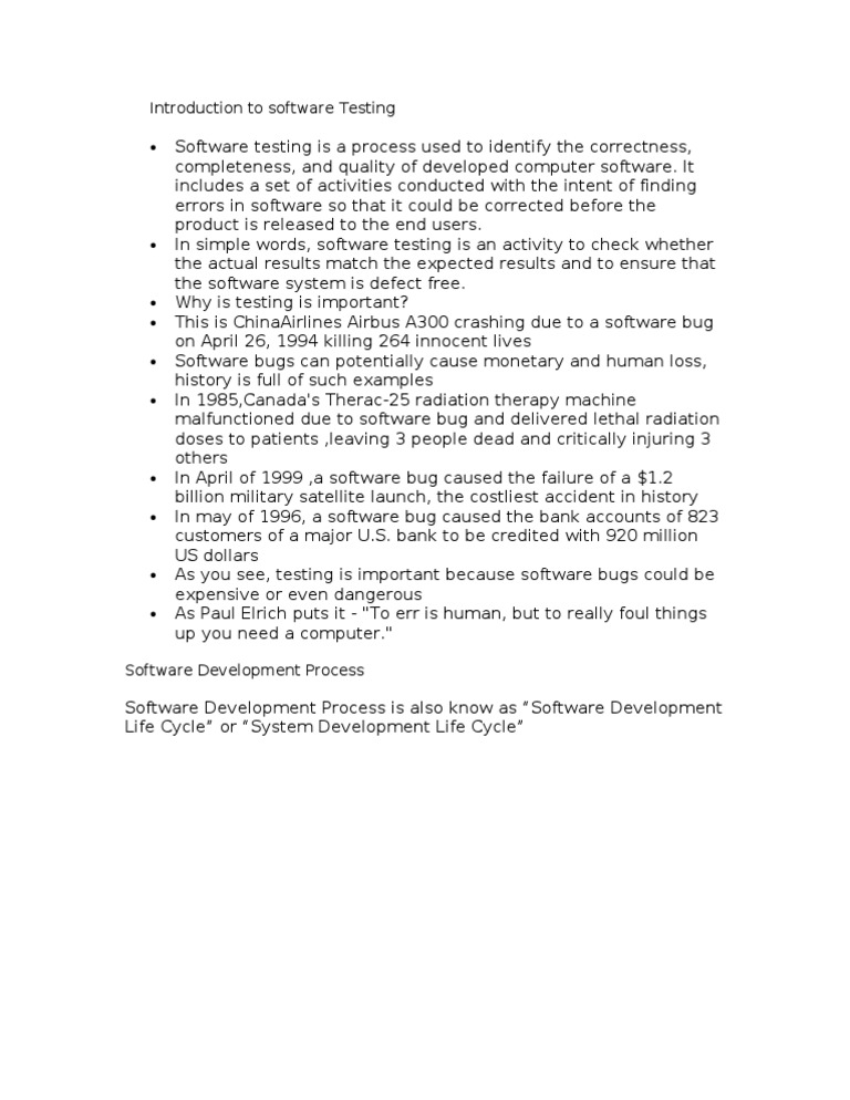 Importance of Software Testing Explained | PDF