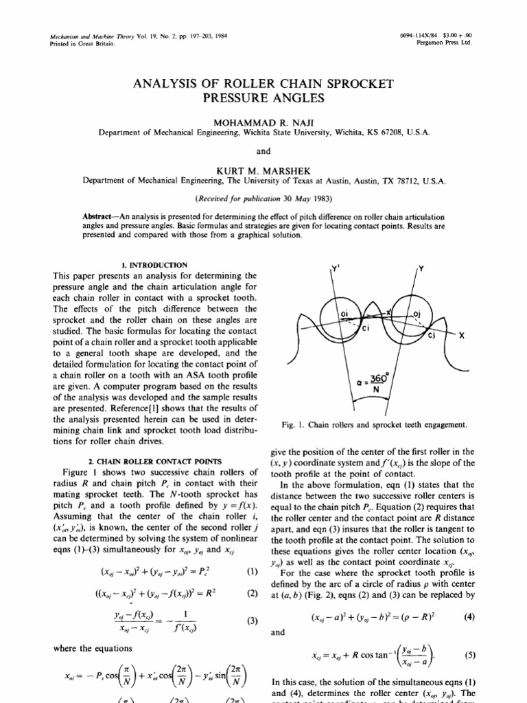 Sprocket Forces | PDF | Mechanical Engineering | Geometry