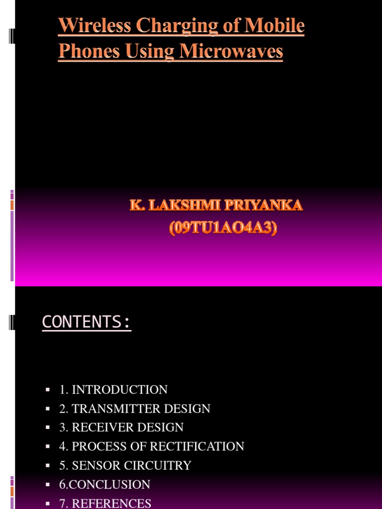 Wireless Charging of Mobile Phones Using Microwaves | PDF | Microwave ...