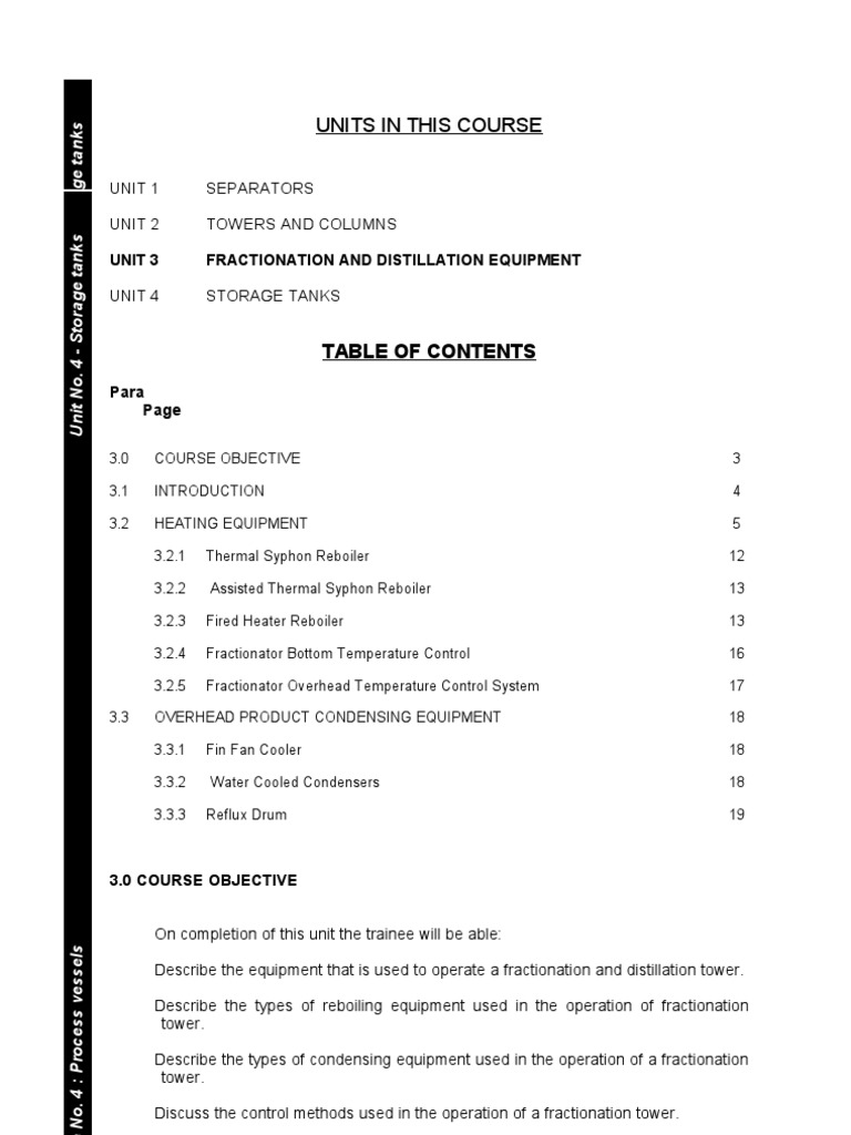 Unit 3 Fractionation & Distillation Equipment | PDF | Distillation ...