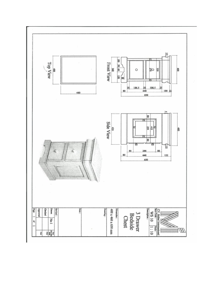 Contoh Gambar Detail Desain Furniture | PDF
