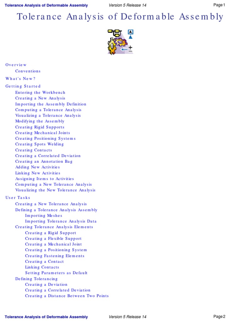Tolerance Analysis of Deformable Assembly | PDF | Icon (Computing ...