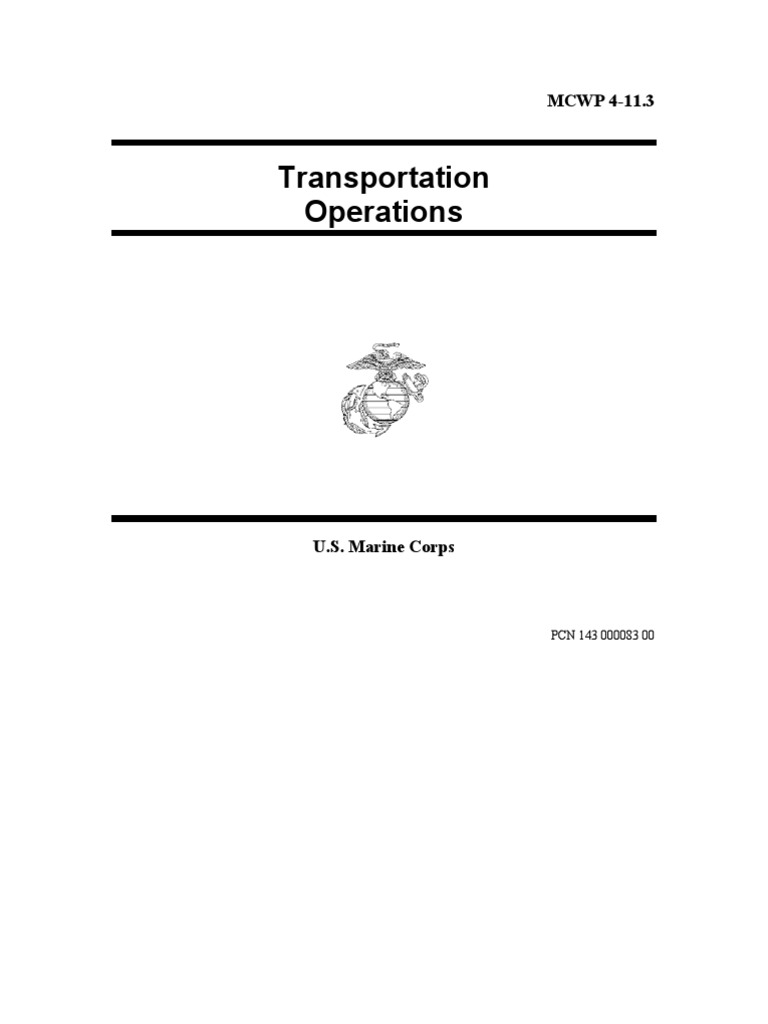 Marines Transportation Operations | PDF | Marine Air Ground Task Force ...