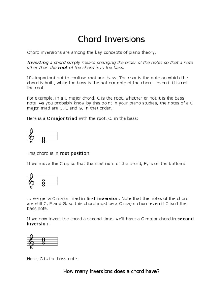 Chord Inversions | PDF