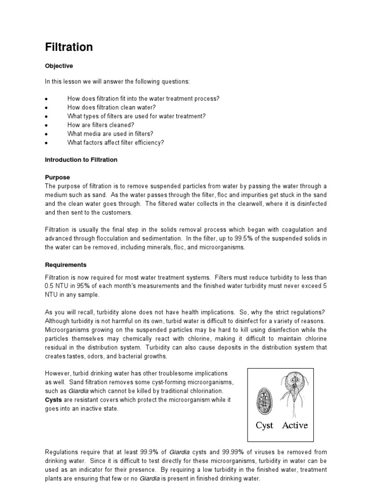 Sand Filter design.pdf | Filtration | Water Purification