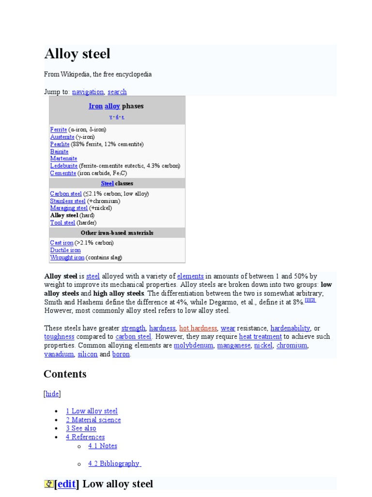 Alloy Steel | PDF | Alloy | Steel