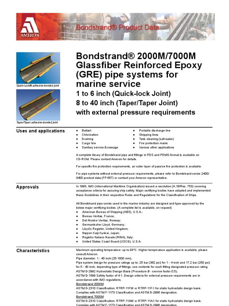 FP918C Bondstrand 2000M-7000M Inc Taper Taper 01.08.11 | PDF | Pipe ...