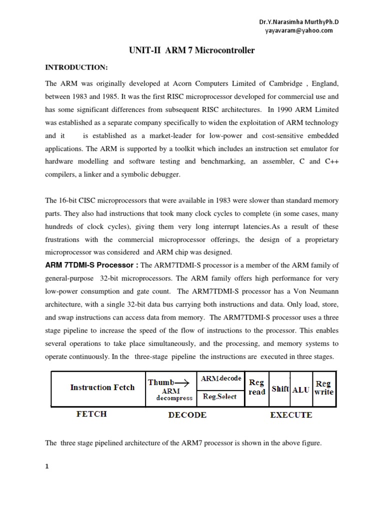 Arm 7 Architecture | Download Free PDF | Arm Architecture | Instruction Set