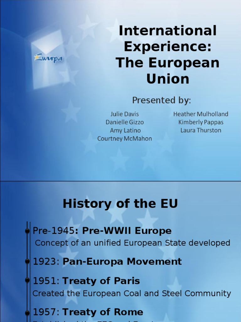 EU Presentation | PDF | Enlargement Of The European Union | Economic ...