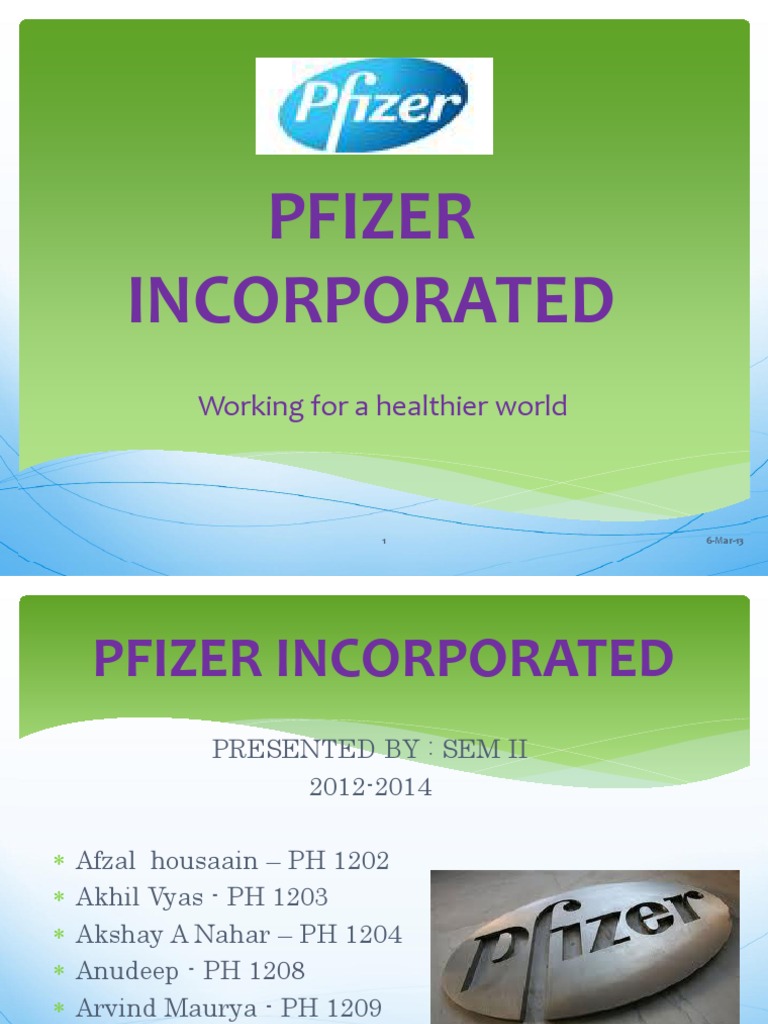 PFIZER | PDF | Pfizer | Pharmaceutical Sciences