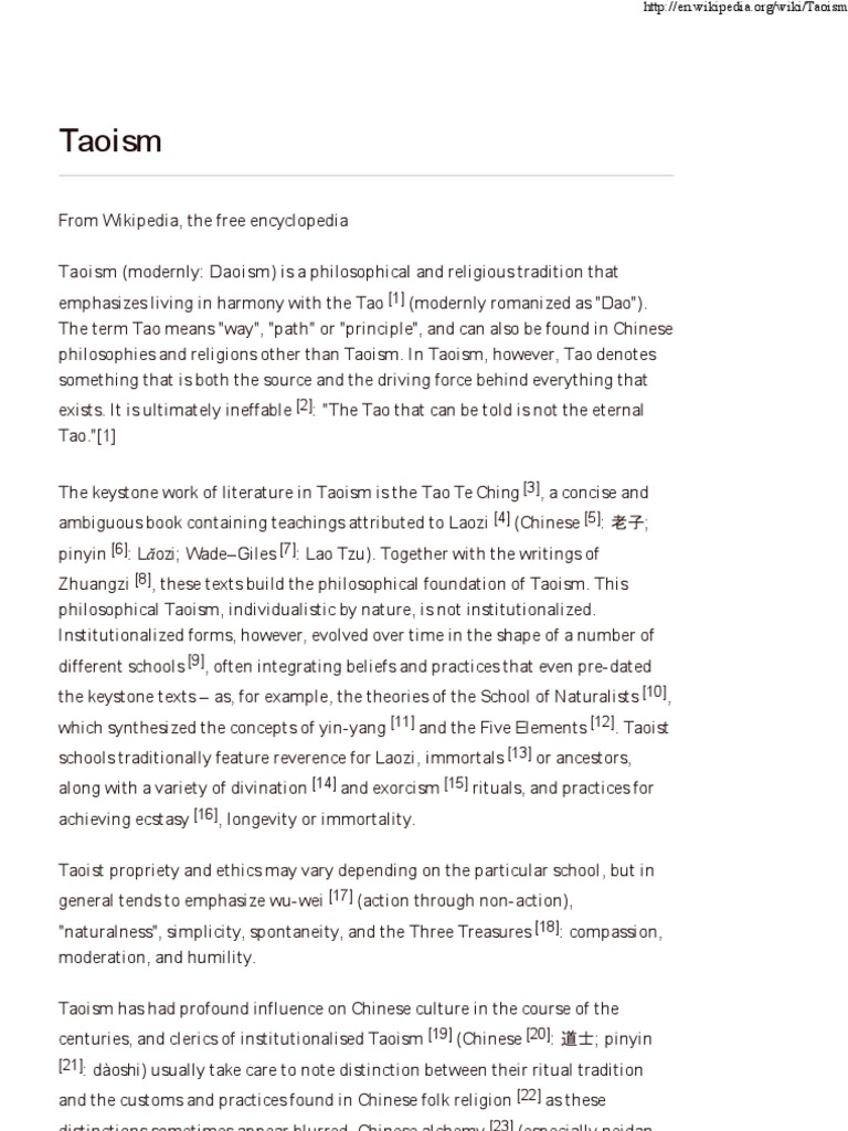 Taoism | PDF | Tao | Tao Te Ching