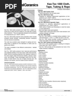 Kaowool S and Kaowool SZR Blankets Product Data Sheet | PDF | Thermal ...