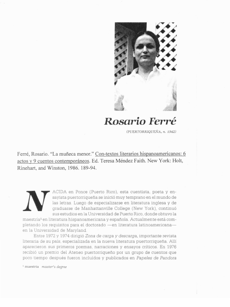 La Muneca Menor | PDF