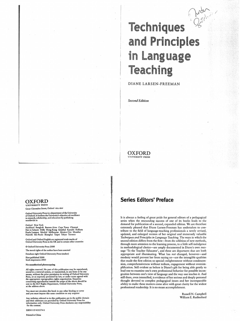 (Diane Larsen-Freeman) Techniques and Principles I | PDF
