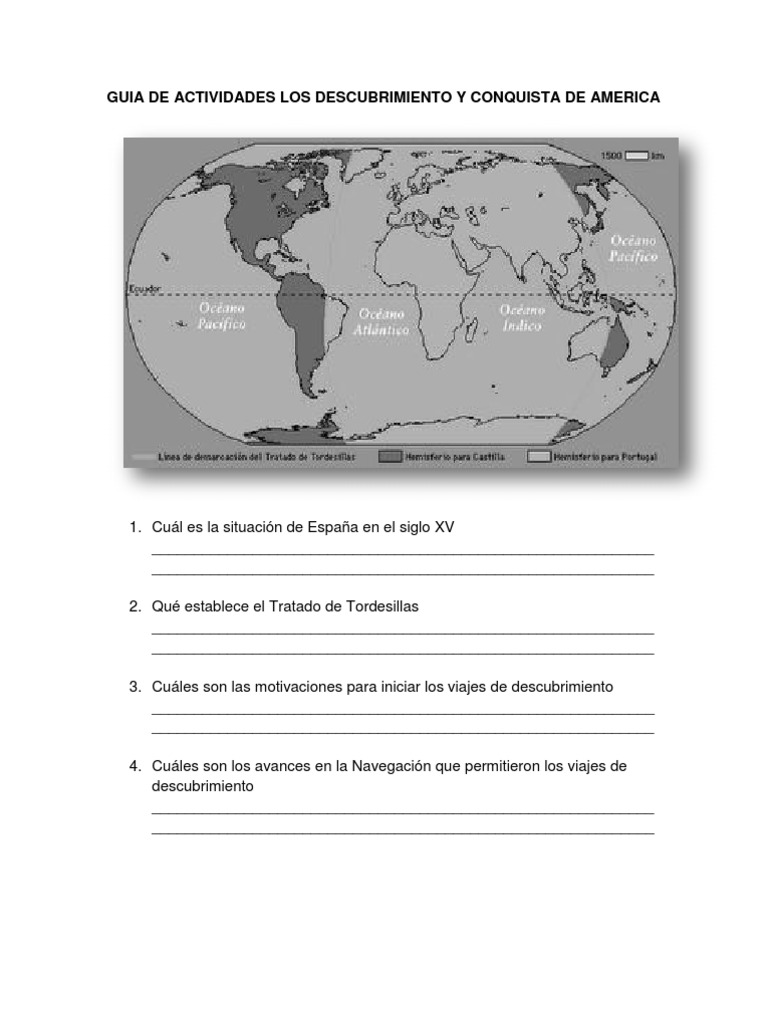 Actividades sobre el Descubrimiento de América | PDF | Viajes y turismo ...