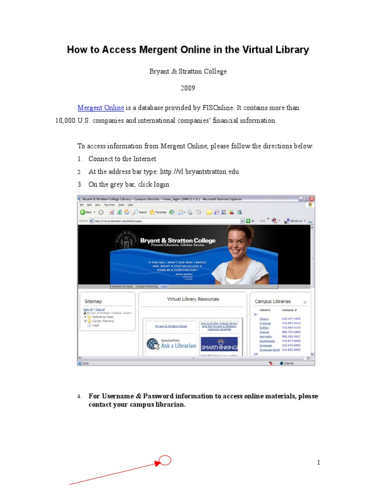 How To Access Mergent Online | PDF