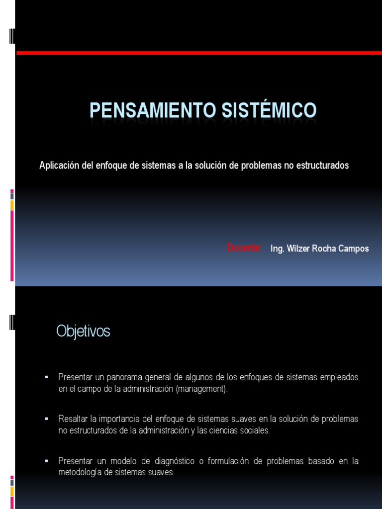 Pensamiento Sistemico.ppt | Teoría de sistemas | Toma de decisiones