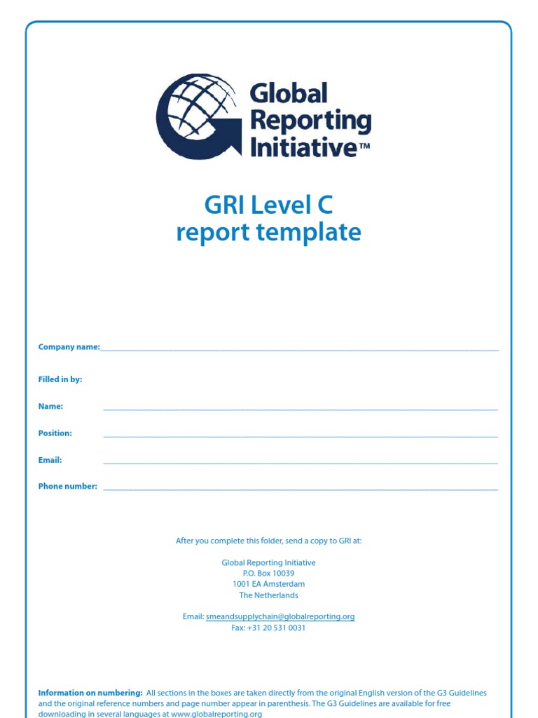 GRI - English Lets Report Template | PDF | Governance | Stakeholder ...
