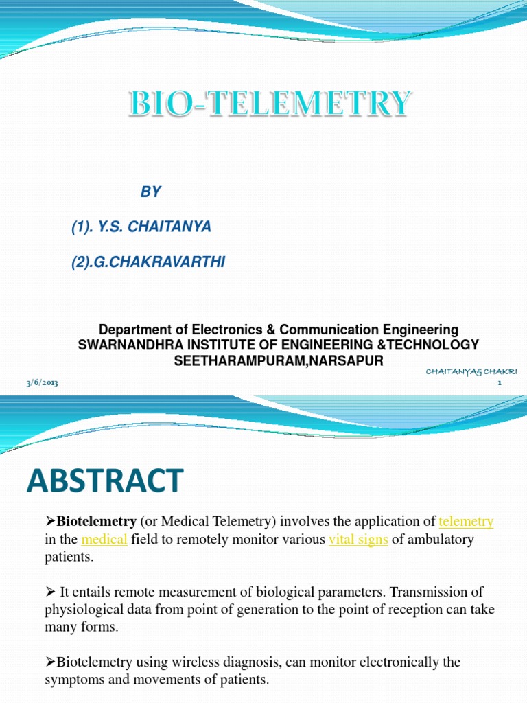 Bio Telemetry | Monitoring (Medicine) | Telemetry