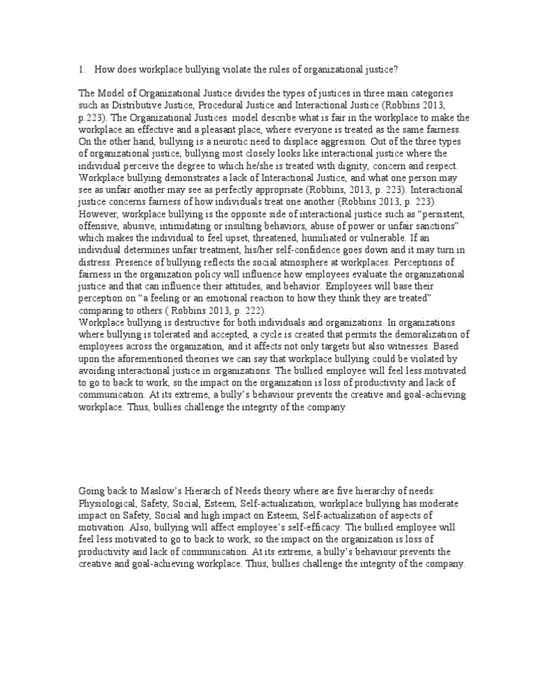 Case Study 4 | Bullying | Workplace Bullying