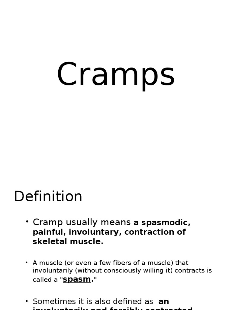 Cramps | PDF | Muscle | Medical Specialties