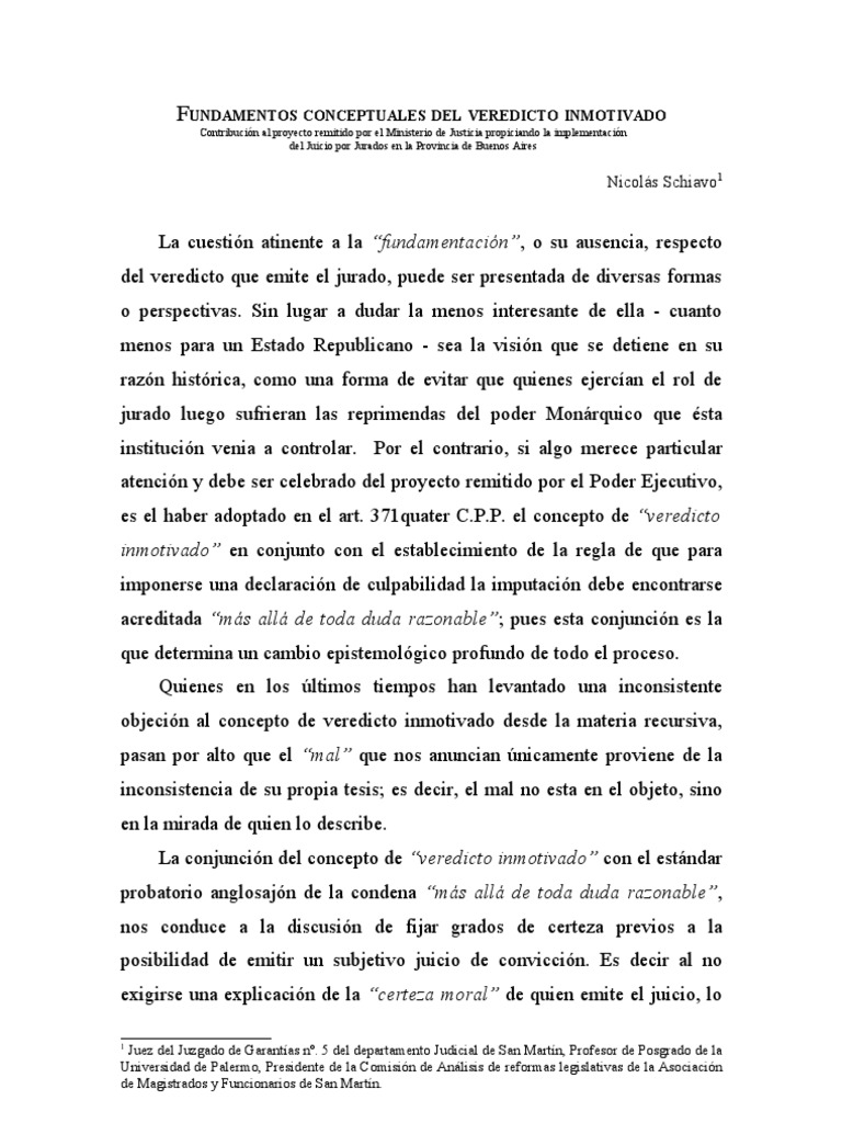 Conferencia Schiavo | PDF | Evidencia (ley) | Evidencia