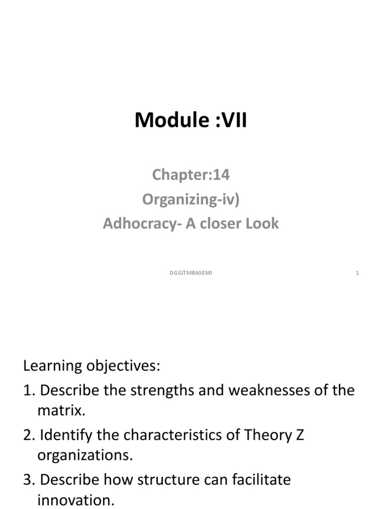 14-Adhocracy - A Closer Look | PDF | Performance Appraisal ...