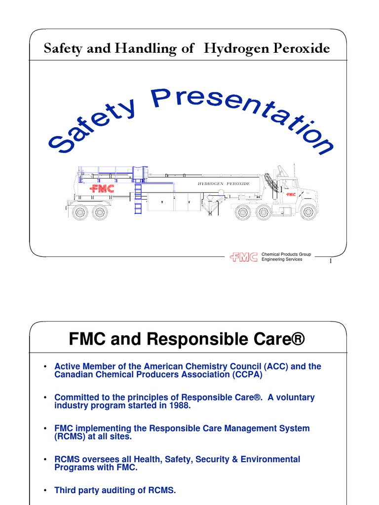 H2O2 Safety Presentation Ver 7.0 | PDF | Hydrogen Peroxide | Stainless ...