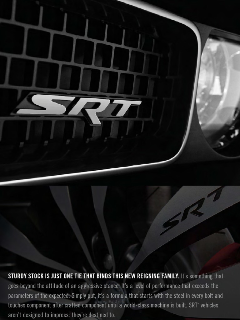 2013 SRT Brochure | PDF | Wheeled Vehicles | Automotive Industry