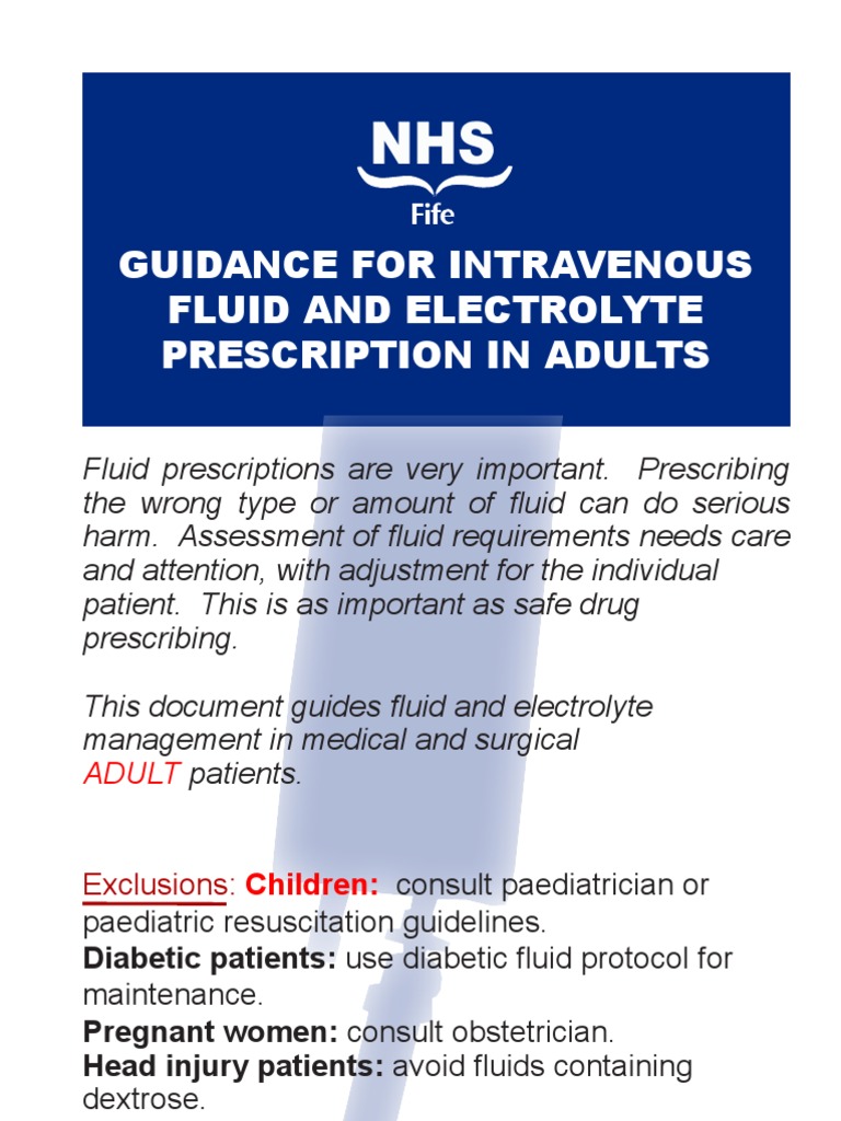 Fluid Guidelines | Sepsis | Electrolyte
