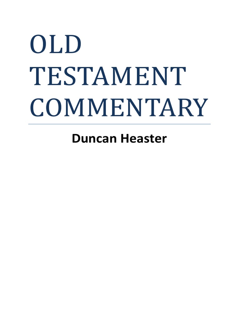 Old Testament Commentary by Duncan Heaster | PDF | Noah | Genesis Flood ...