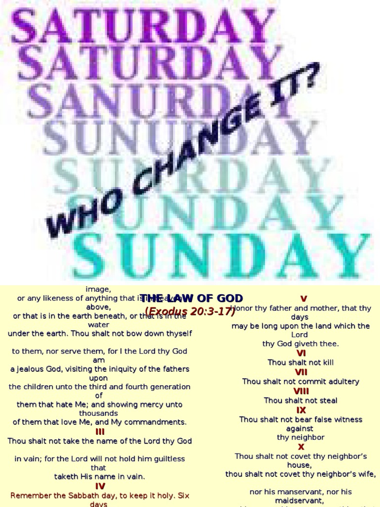 7 The Sabbath | PDF | Ten Commandments | Catholic Church