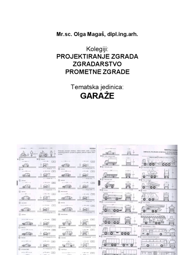 Garaze - Skripta - Prometne Zgrade - Olga Magas | PDF