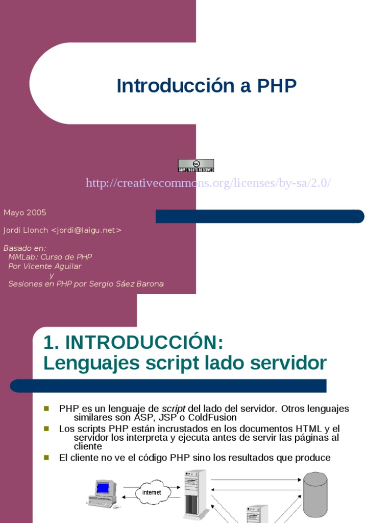 Introducción a PHP: Lenguaje y Uso | PDF | Php | Comillas