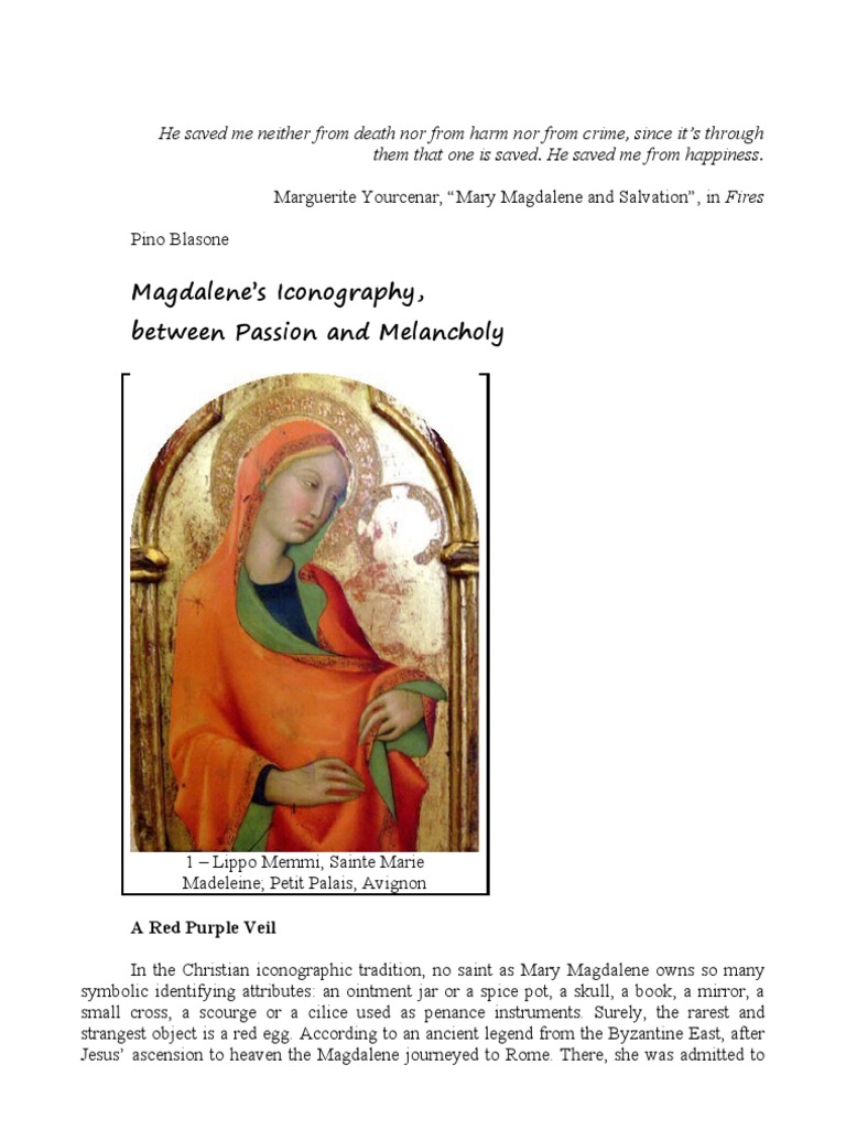 Mary Magdalene: Iconography and Symbols | PDF | Mary Magdalene | Siena