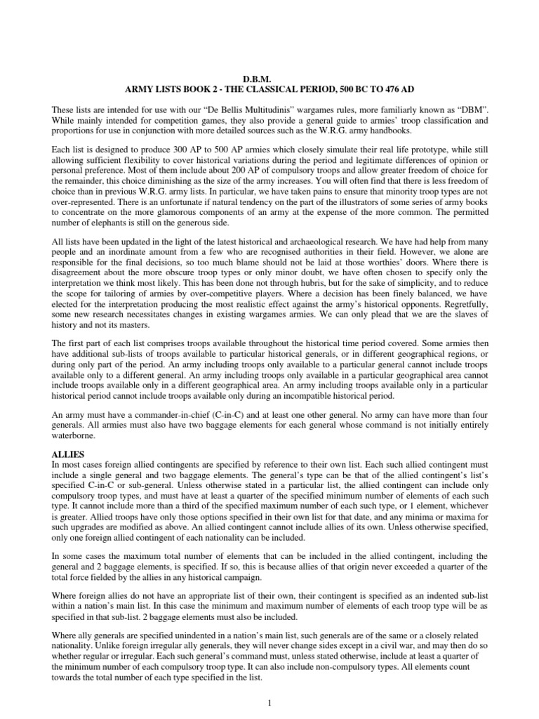 DBM Army List 2 PDF | PDF | Second Punic War | Hannibal