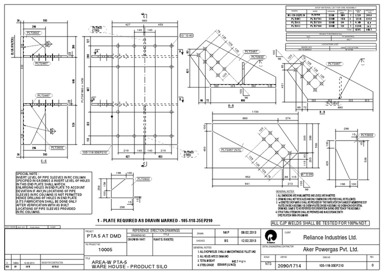 Apex Plate Specifications and NDT Requirements | PDF | Technology ...
