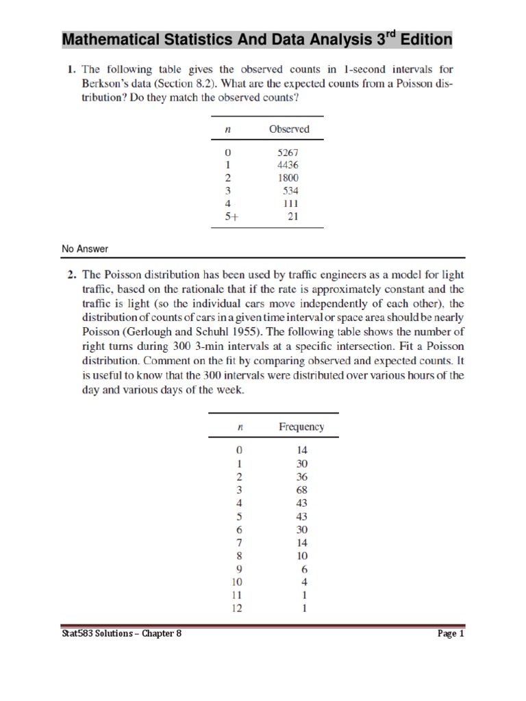 Mathematical Statistics and Data Analysis 3rd Edition - Chapter8 ...