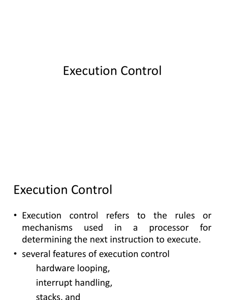 Execution Control Comp | PDF | Instruction Set | Central Processing Unit