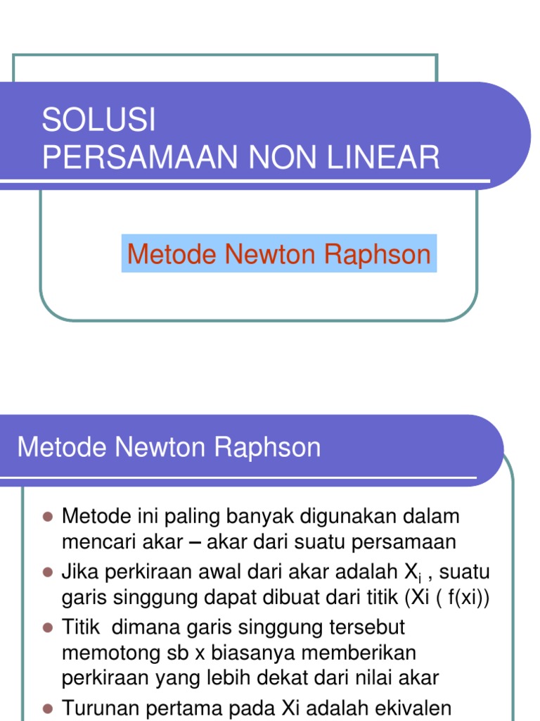 Metode Newton Raphson | PDF