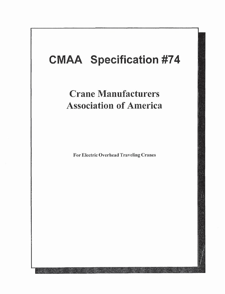 CMAA Specification 74 2000 | PDF