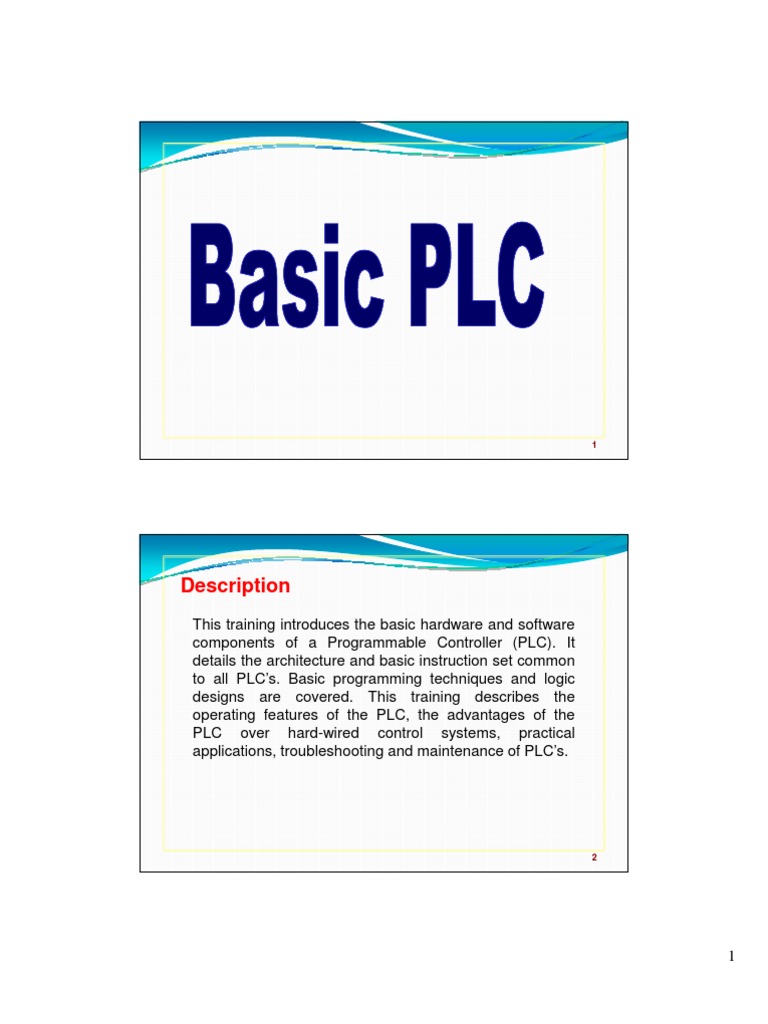 Basic PLC (Compatibility Mode) | PDF | Programmable Logic Controller | Random Access Memory