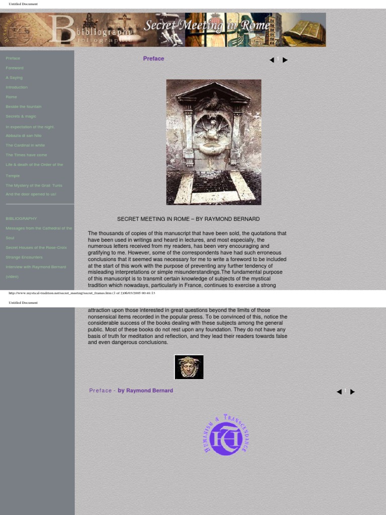 A Secret Meeting in Rome by Raymond Bernard | PDF | Rome | Rosicrucianism